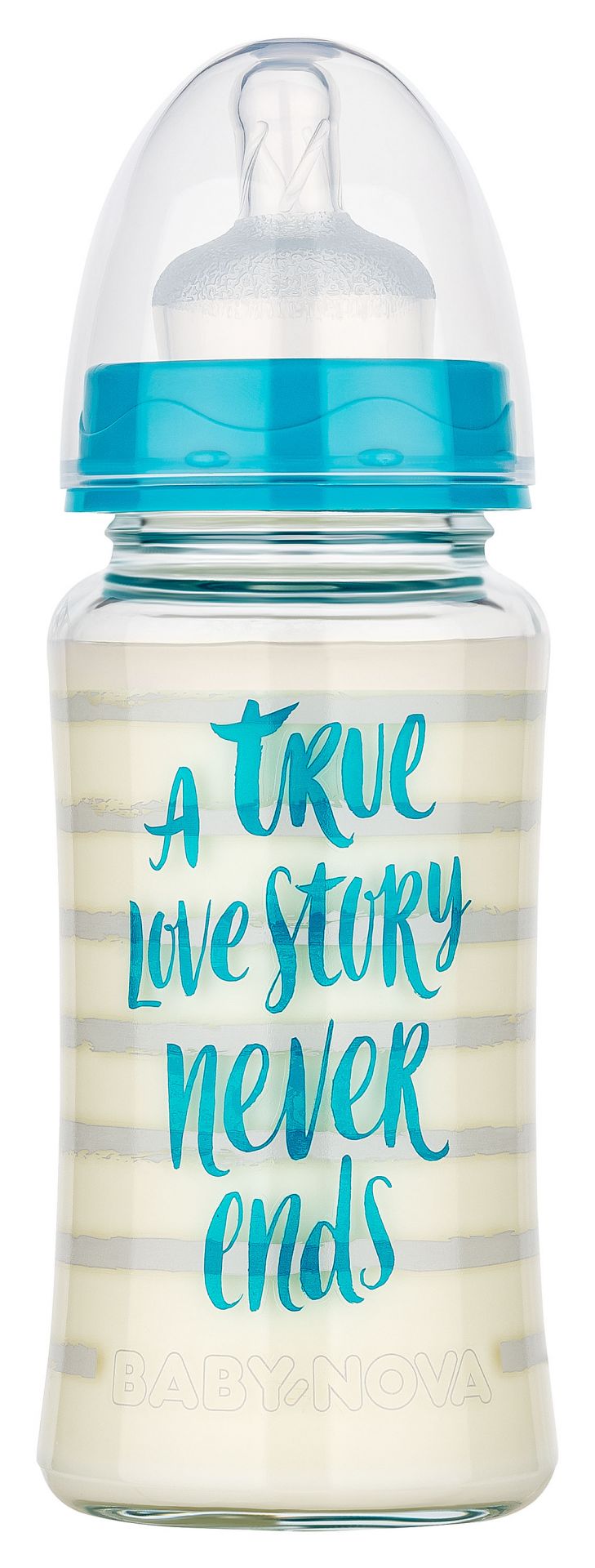 125ml Glass Standard Bottle - Stripes