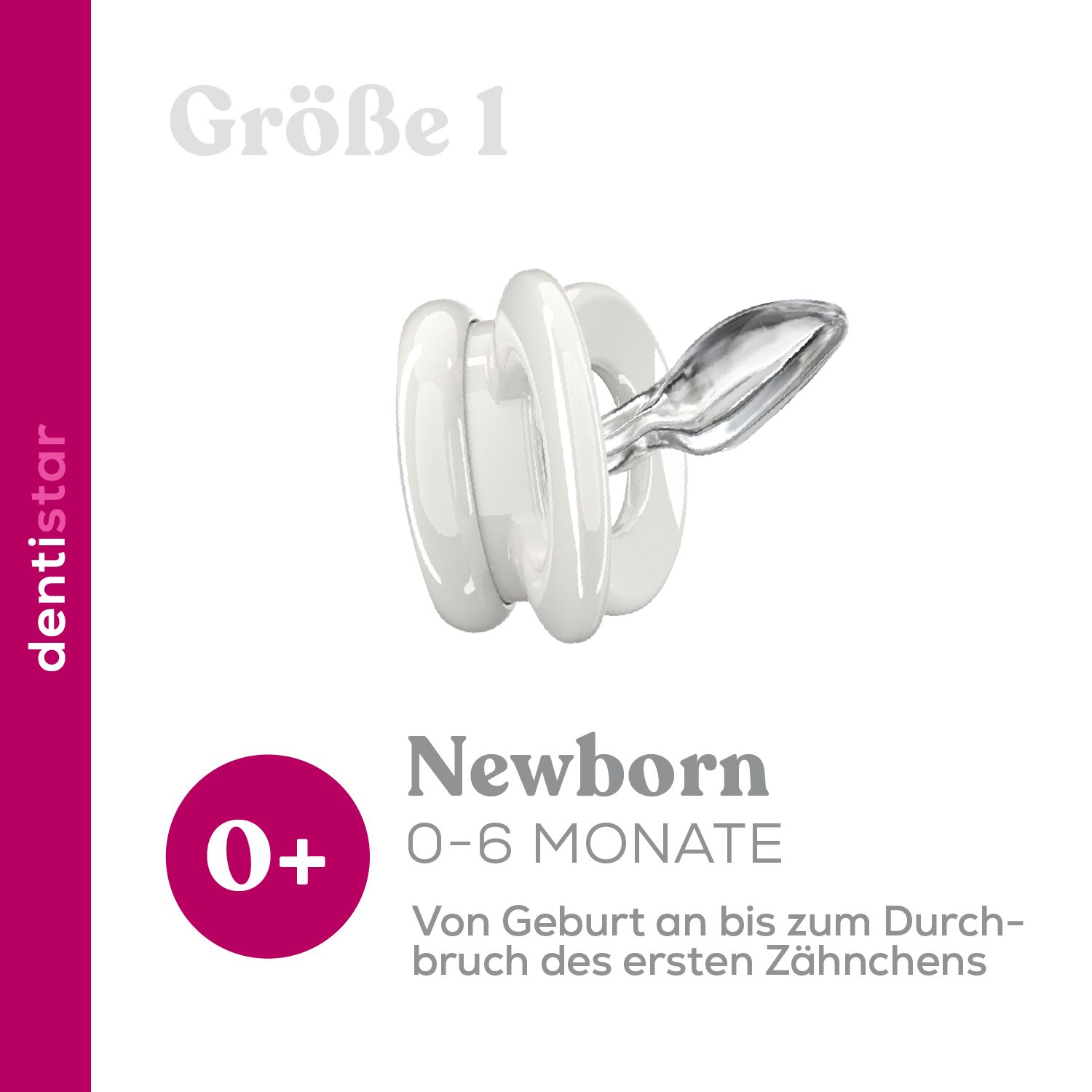 Dentistar pacifier set in green and beige | For day and night | 0 to 6 ...