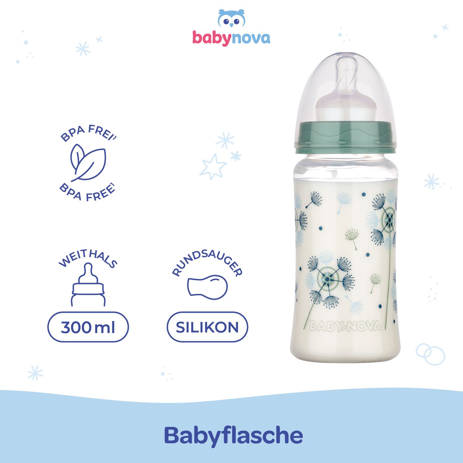 300ml Wide-Neck Bottle - Dandelion